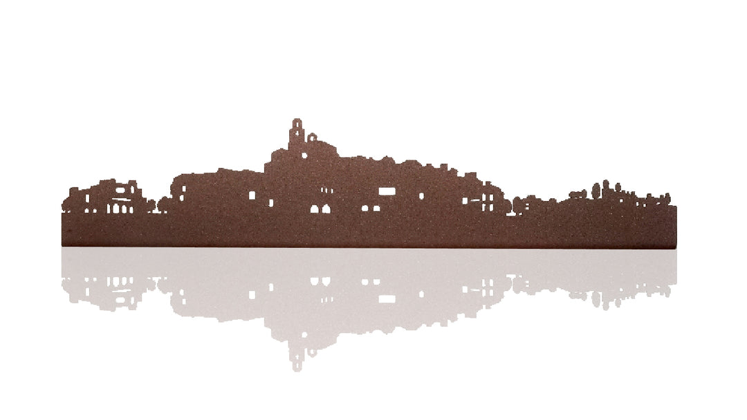Custom skylines for metal or printed wood events, Barcelona design ...