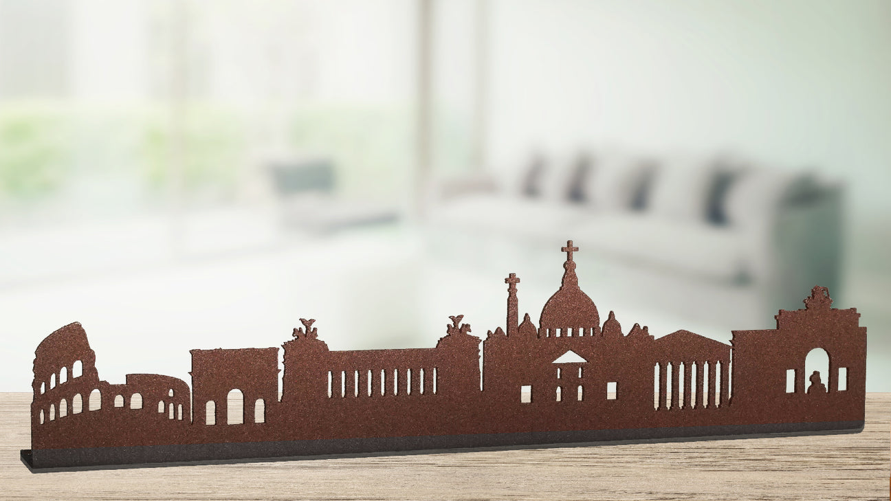 Custom skylines for metal or printed wood events, Barcelona design ...